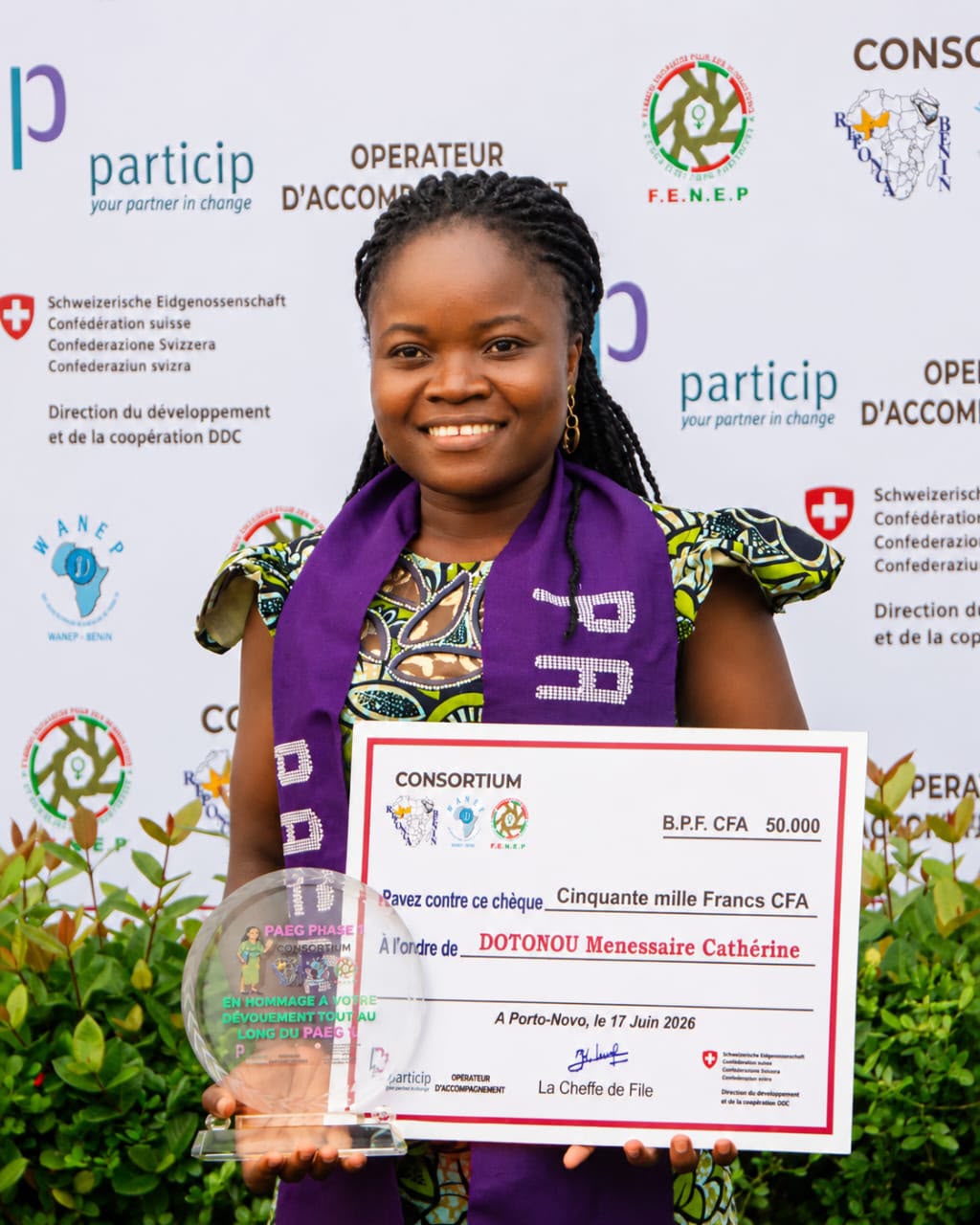 PAEG 2022–2026 : DOTONOU M. Cathérine distinguée pour son leadership ...